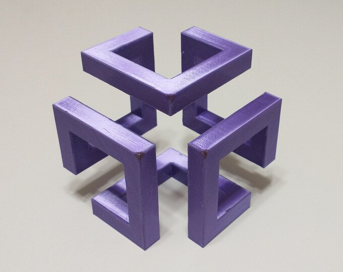 3D Printed Infinity Cube Optical Illusion Art Home Office Decoration ...