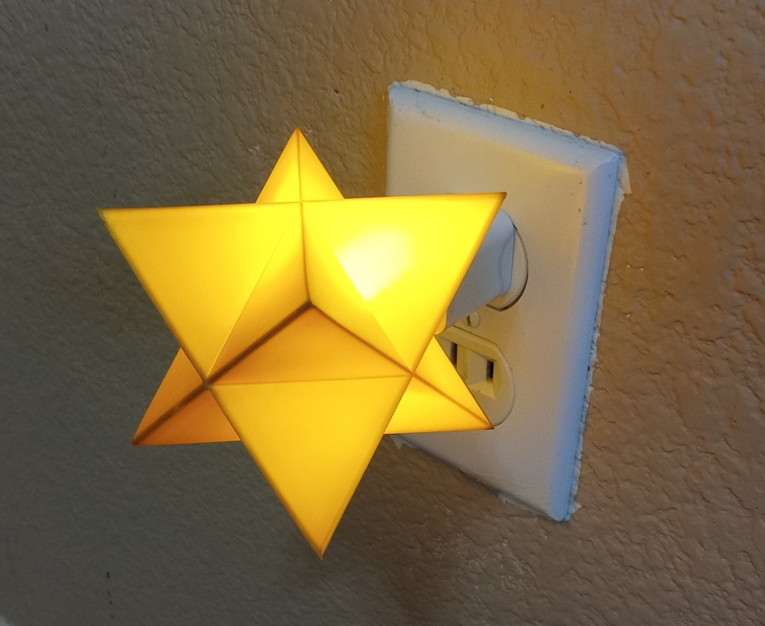3D Printed Star Tetrahedron Lamp Night Light USB LED Light Home Office ...