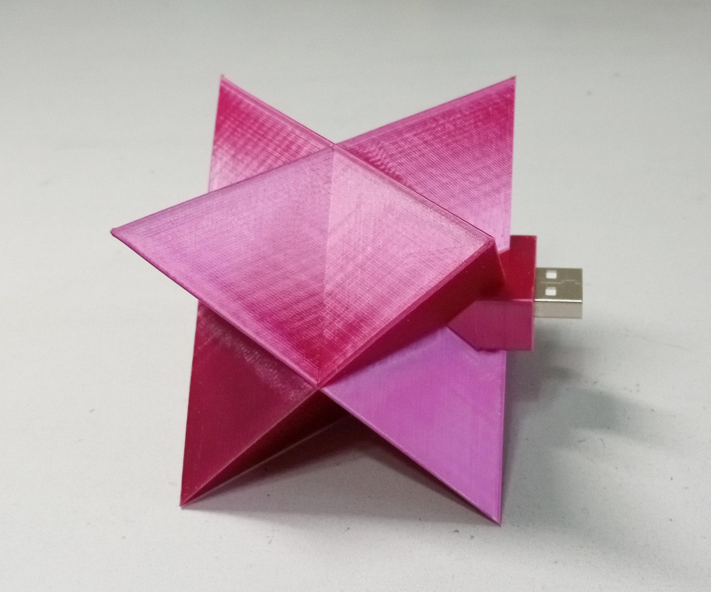 3D Printed Star Tetrahedron Lamp Night Light USB LED Light Home Office ...