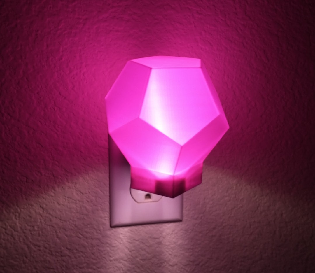 3D Printed Dodecahedron Lamp Night Light USB LED Light Home Office ...