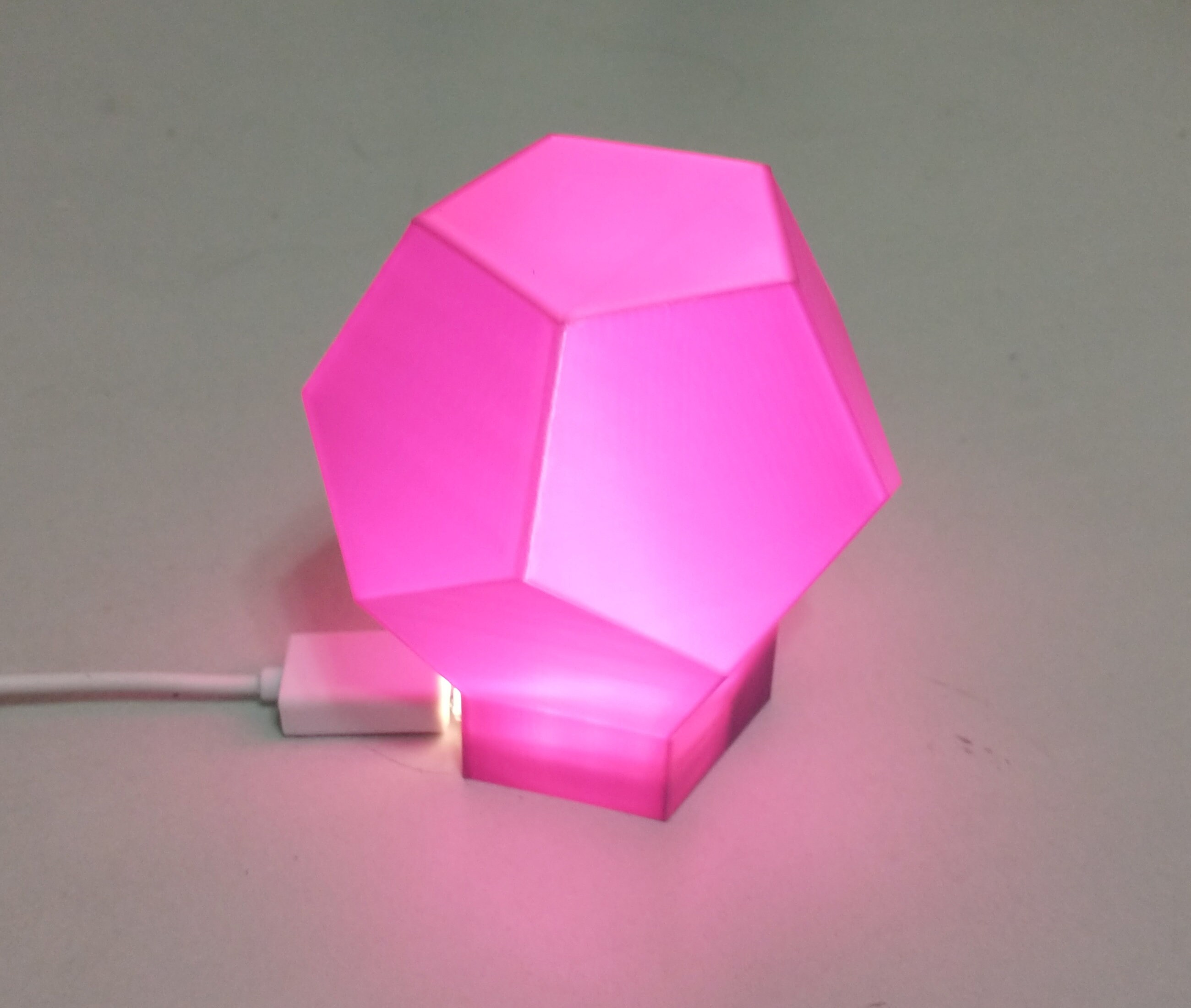 3D Printed Dodecahedron Lamp Night Light USB LED Light Home - Etsy
