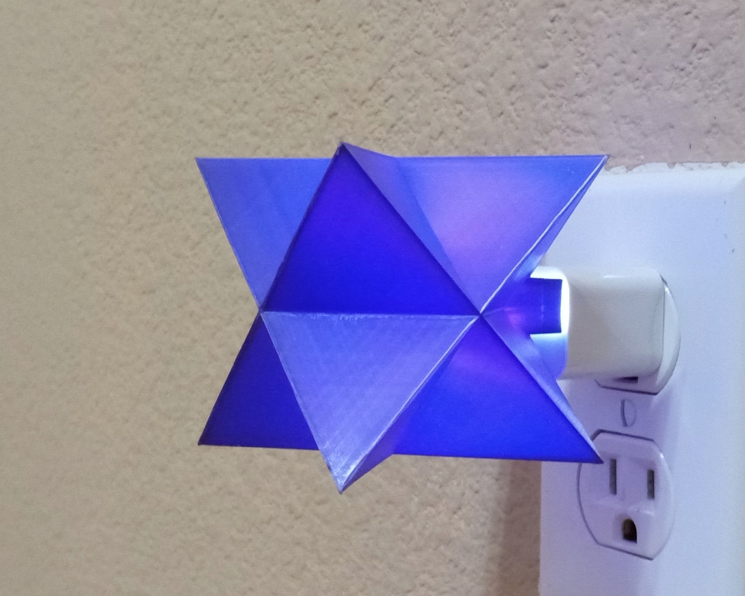 3D Printed Star Tetrahedron Lamp Night Light USB LED Light Home Office ...