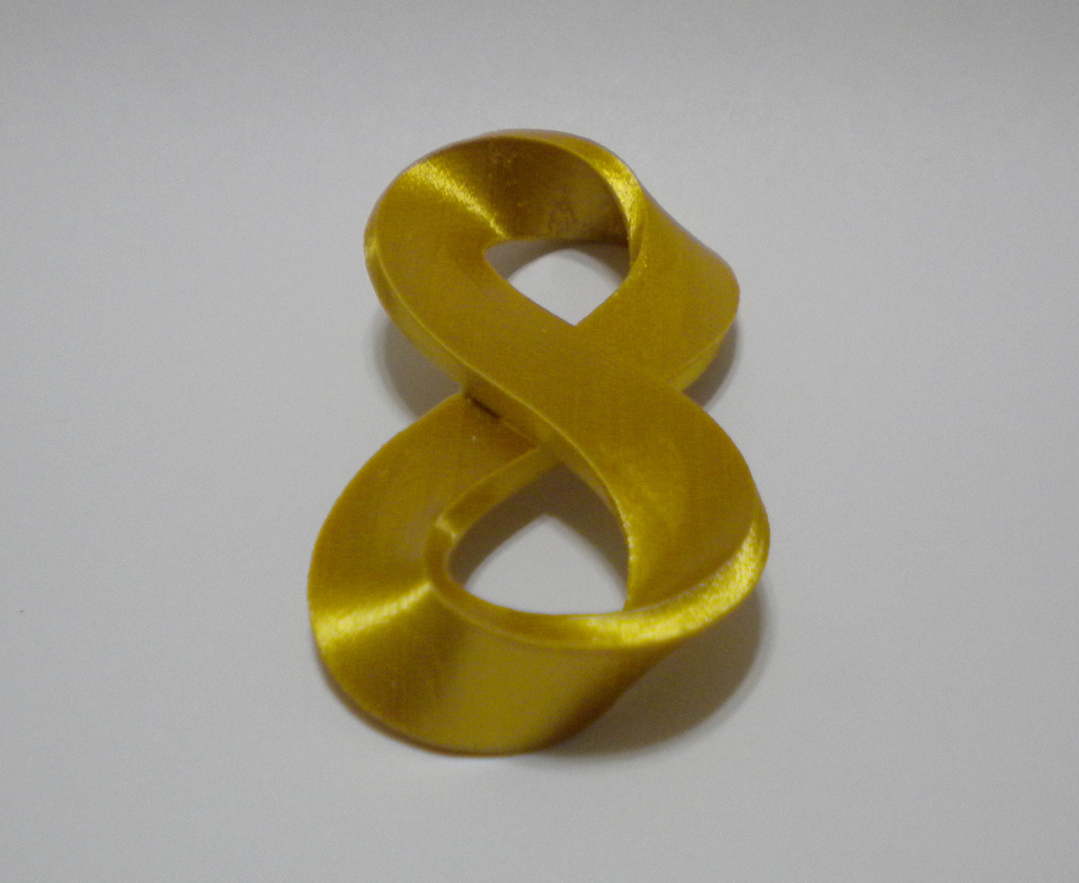 3D Printed Mobius Strip figure 8/ Infinity Symbol Art Home Office ...