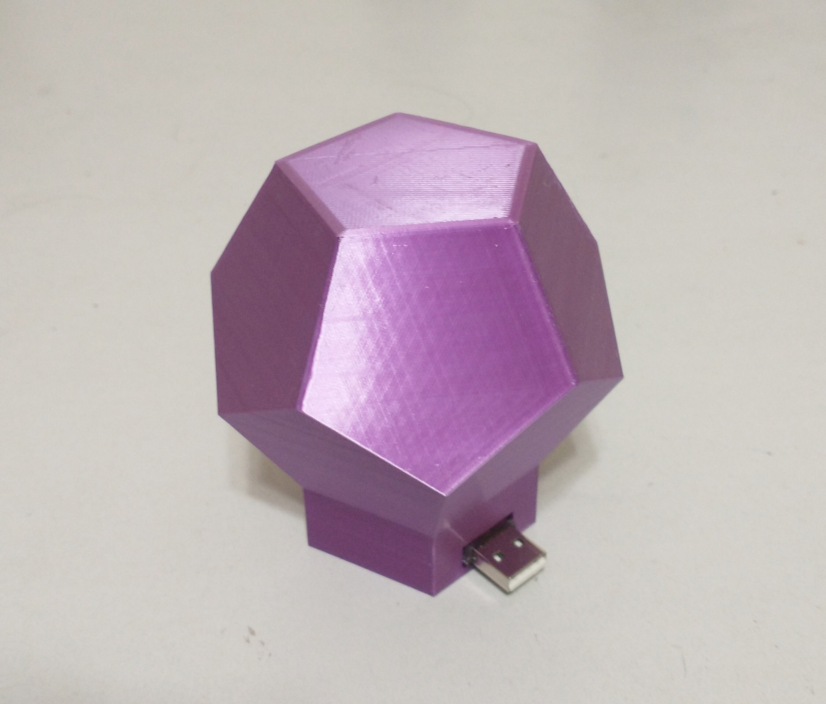 3D Printed Dodecahedron Lamp Night Light USB LED Light Home - Etsy