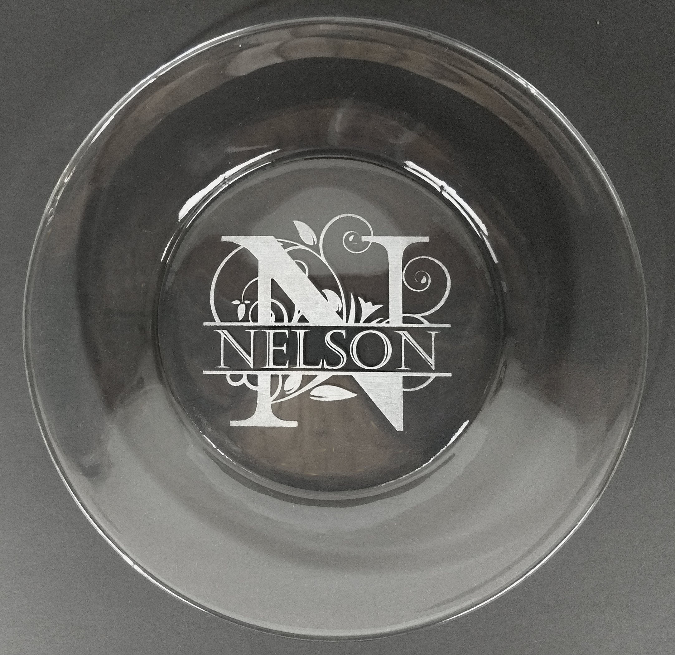 Personalized Etched Glass Plates - Customizable Dinnerware for Special ...