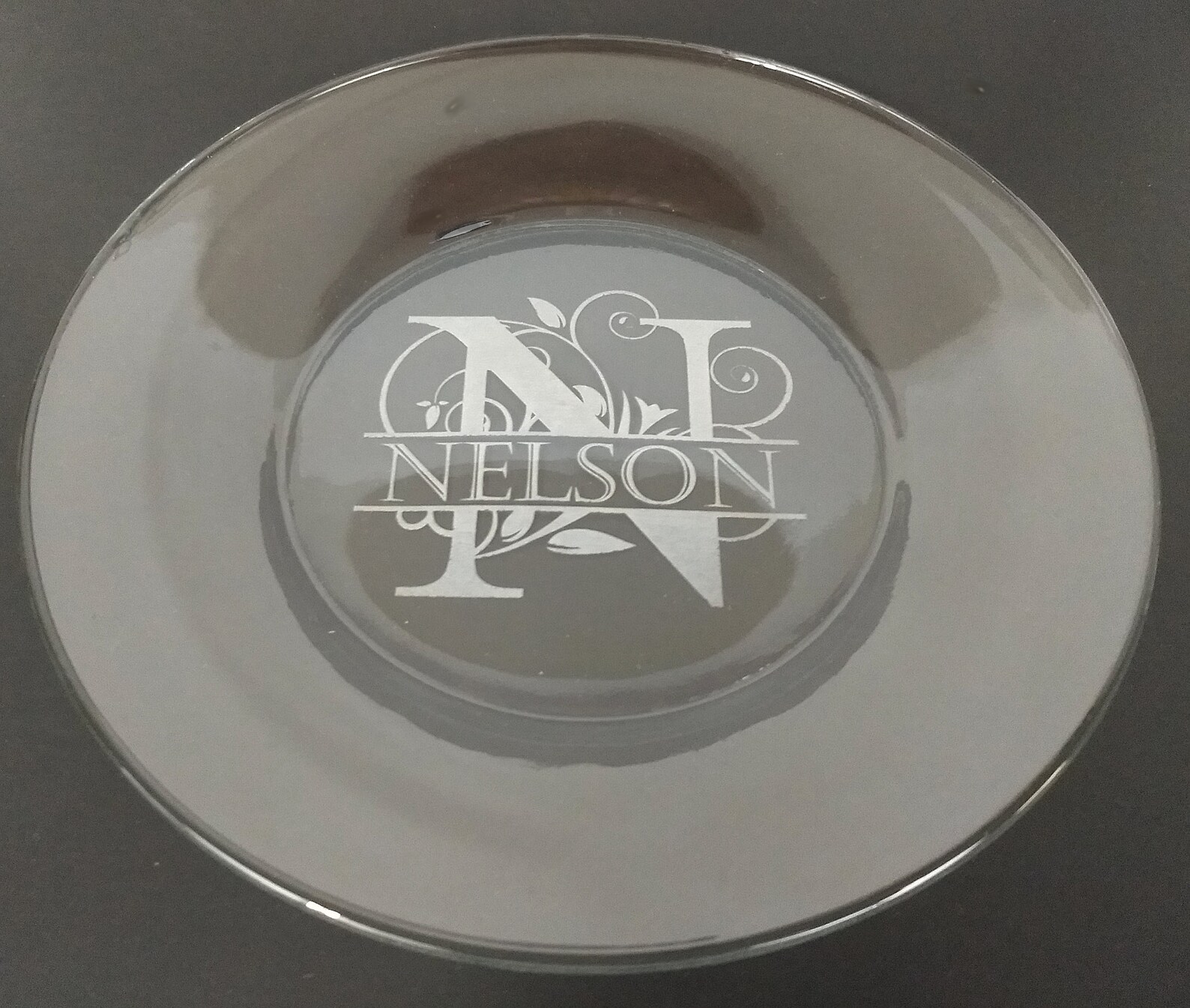 Personalized Etched Glass Plates Customizable Dinnerware for Special ...