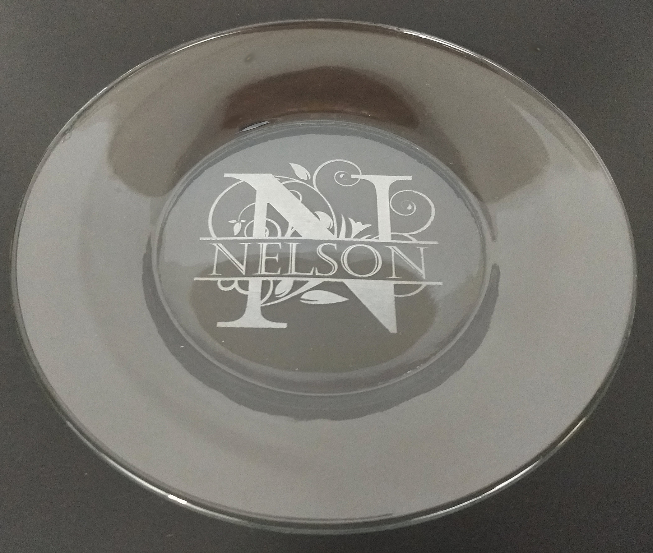 Personalized Etched Glass Plates Customizable Dinnerware for Special ...
