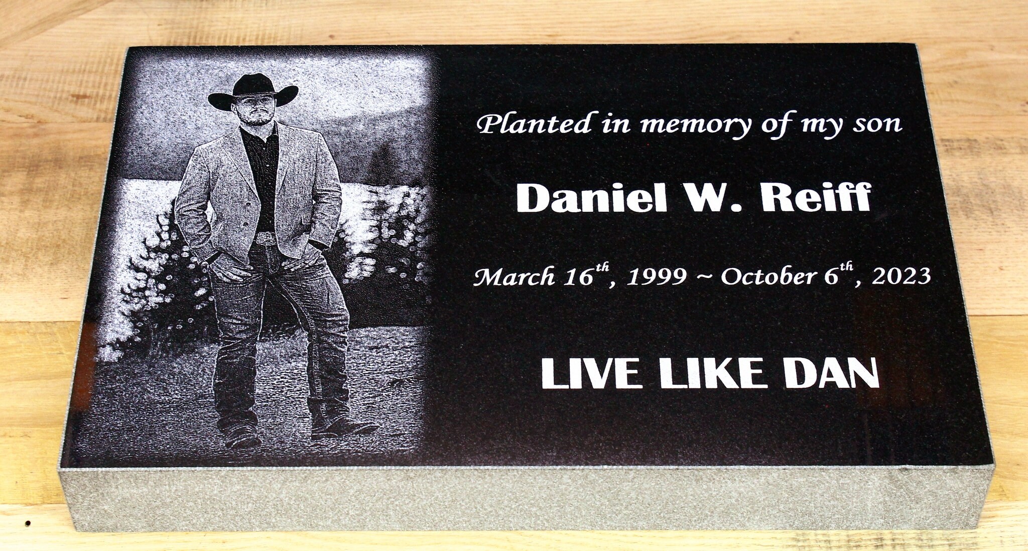 Granite Memorial and Grave Markers Beautifully Etched, Personalized ...