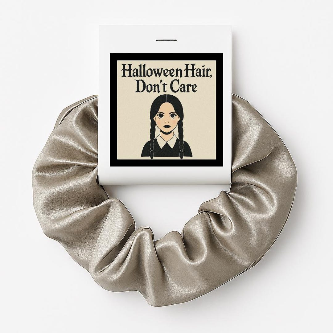 Halloween Scrunchie Favor | Wednesday Adams (digital File) - Etsy