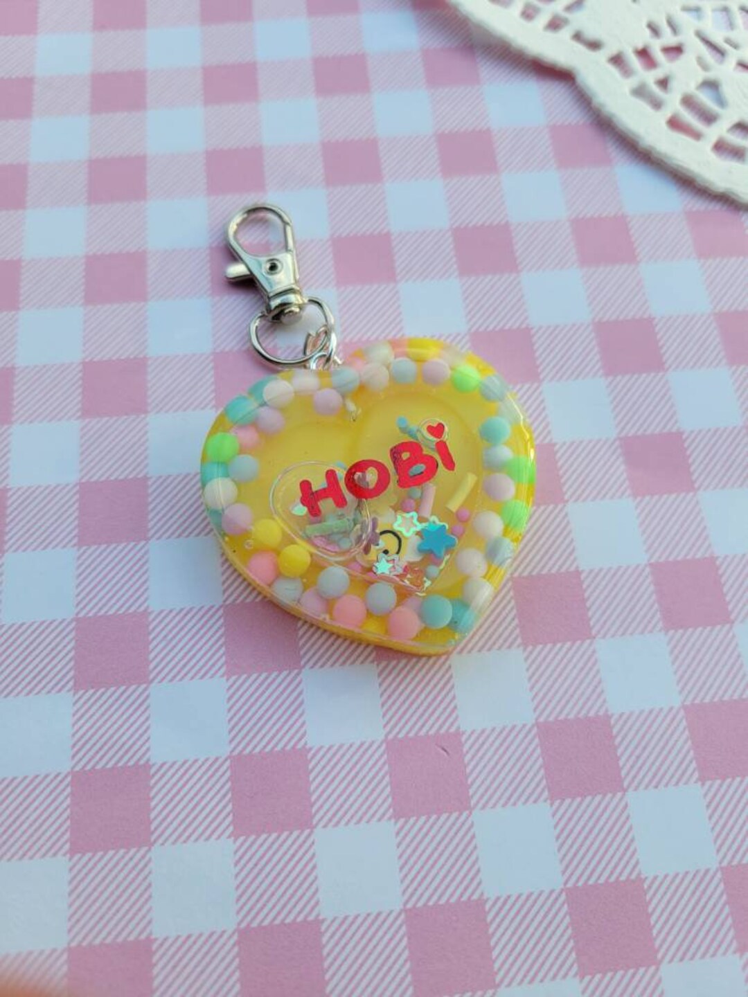 Yellow J-hope Themed Shaker Keychains - Etsy