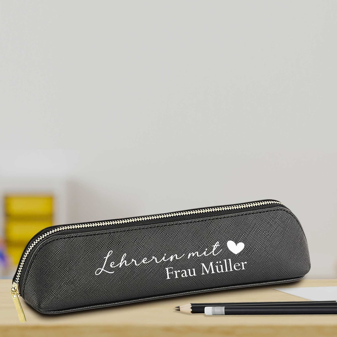 Pencil Case Teacher With Heart Pencil Case Personalized With Name Gift ...
