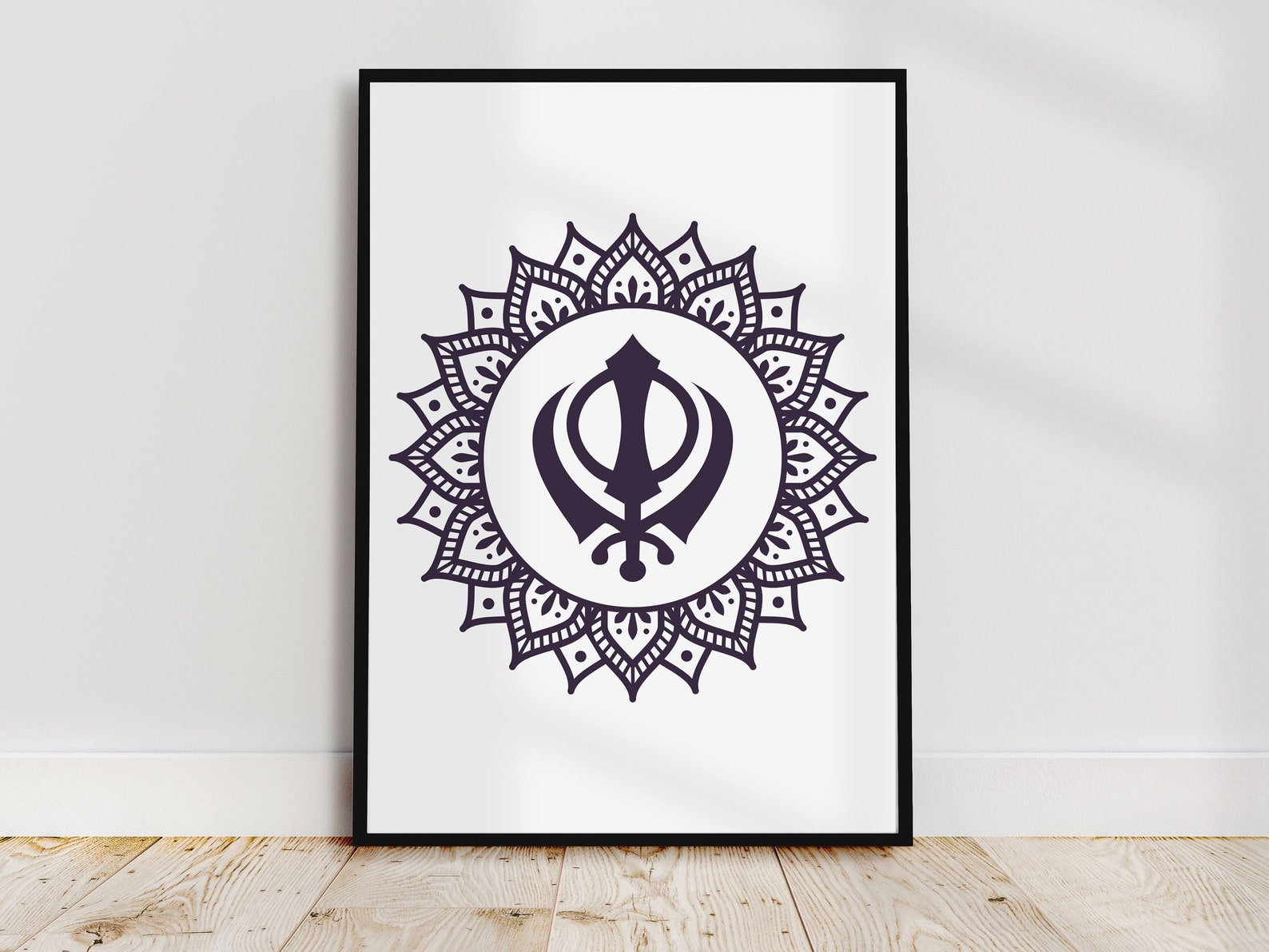 Waheguru Ji 3 Piece Wall Art | Punjabi Printable Quotes | Khanda ...