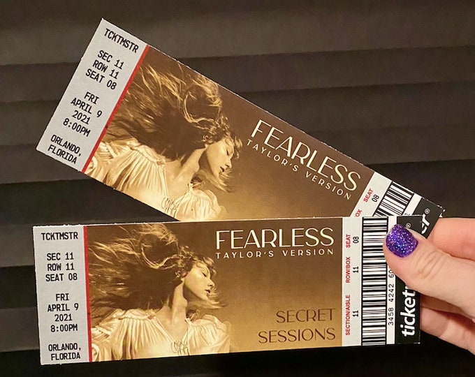 Custom Souvenir Tickets for Any Song or Album! - Etsy