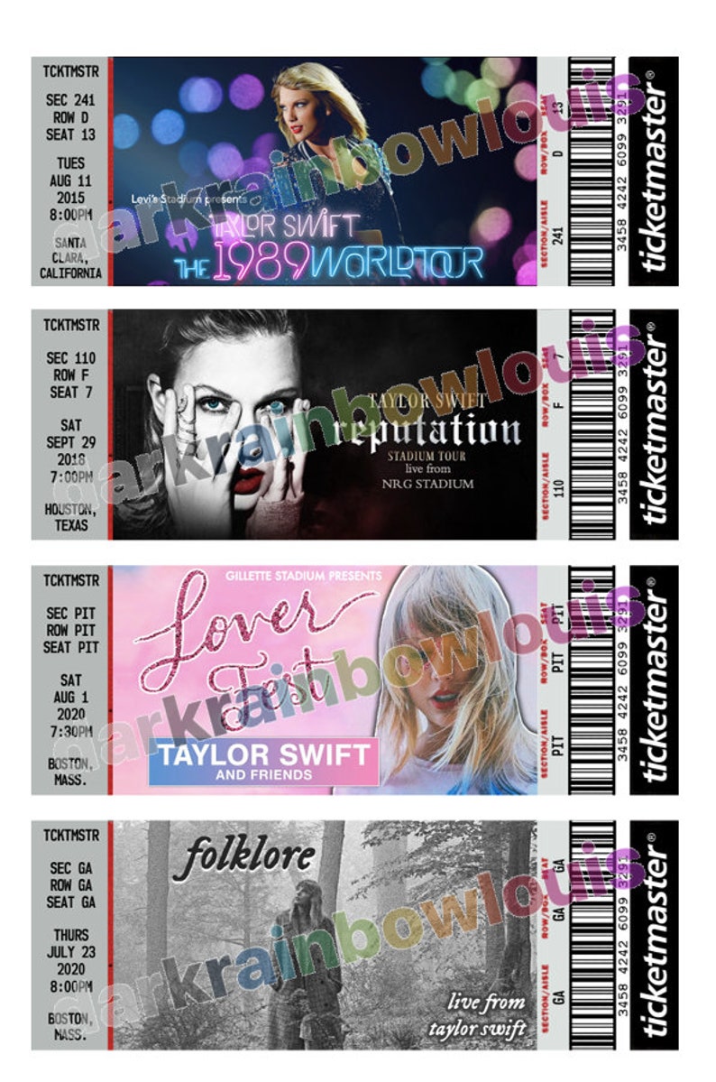 Taylor Swift Ticket Template