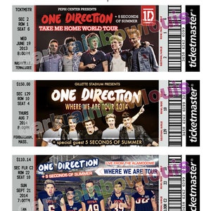 One Direction Tour Bundle of 4 Souvenir Concert Tickets - Etsy