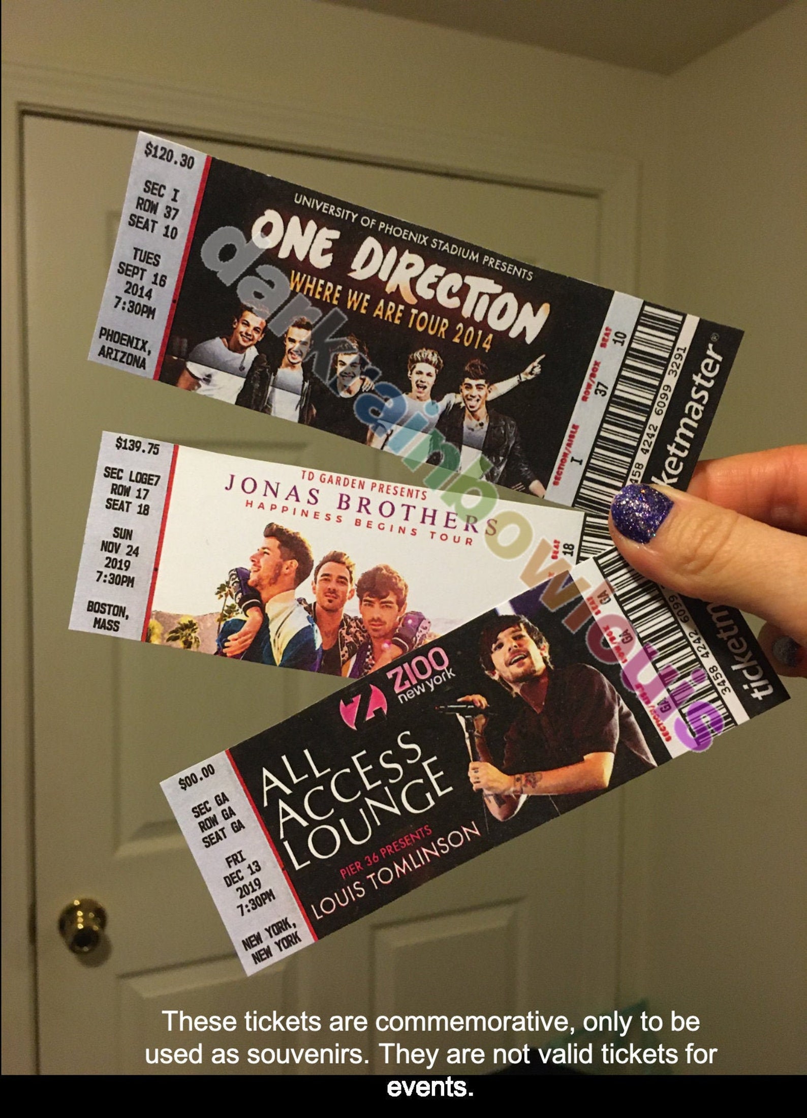 Custom Souvenir Tickets for Any Song or Album | Etsy