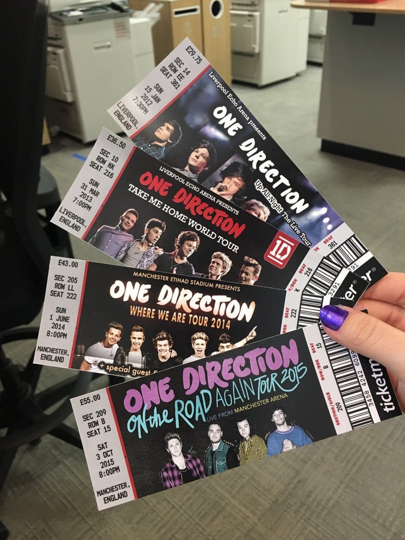 1D Virtual Concert Souvenir Ticket Bundle - Etsy Norway