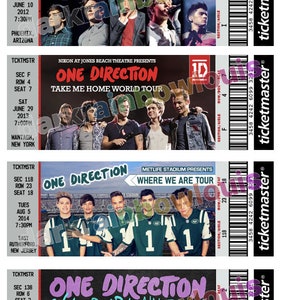 One Direction Tour Bundle of 4 Souvenir Concert Tickets - Etsy