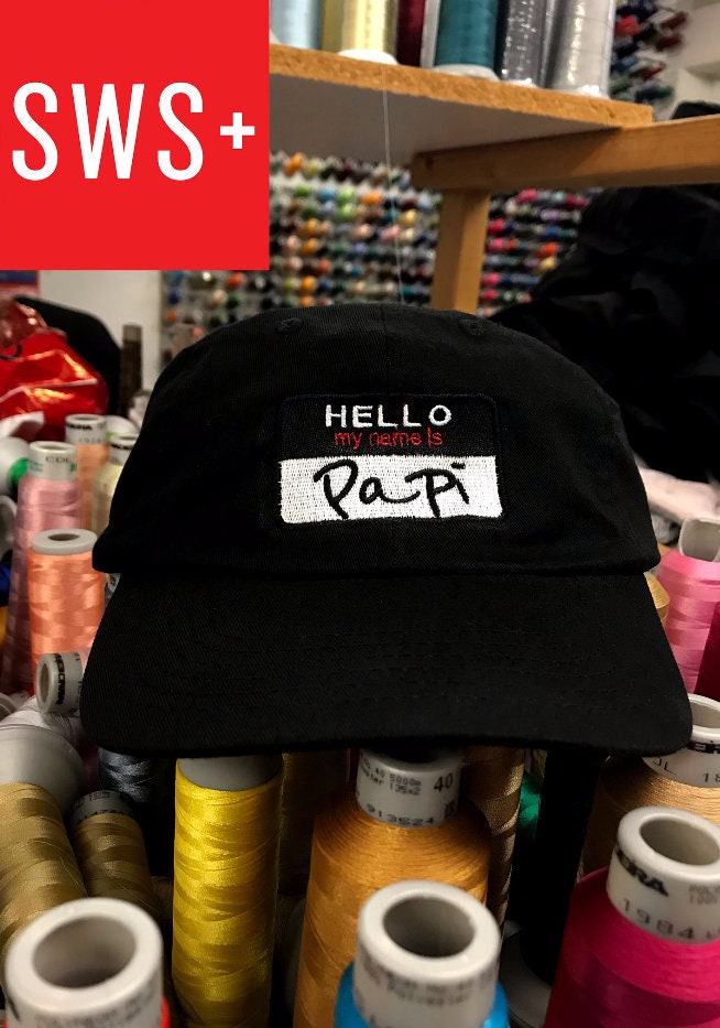Hello My Name is PAPI Embroidered Dad Cap - Etsy