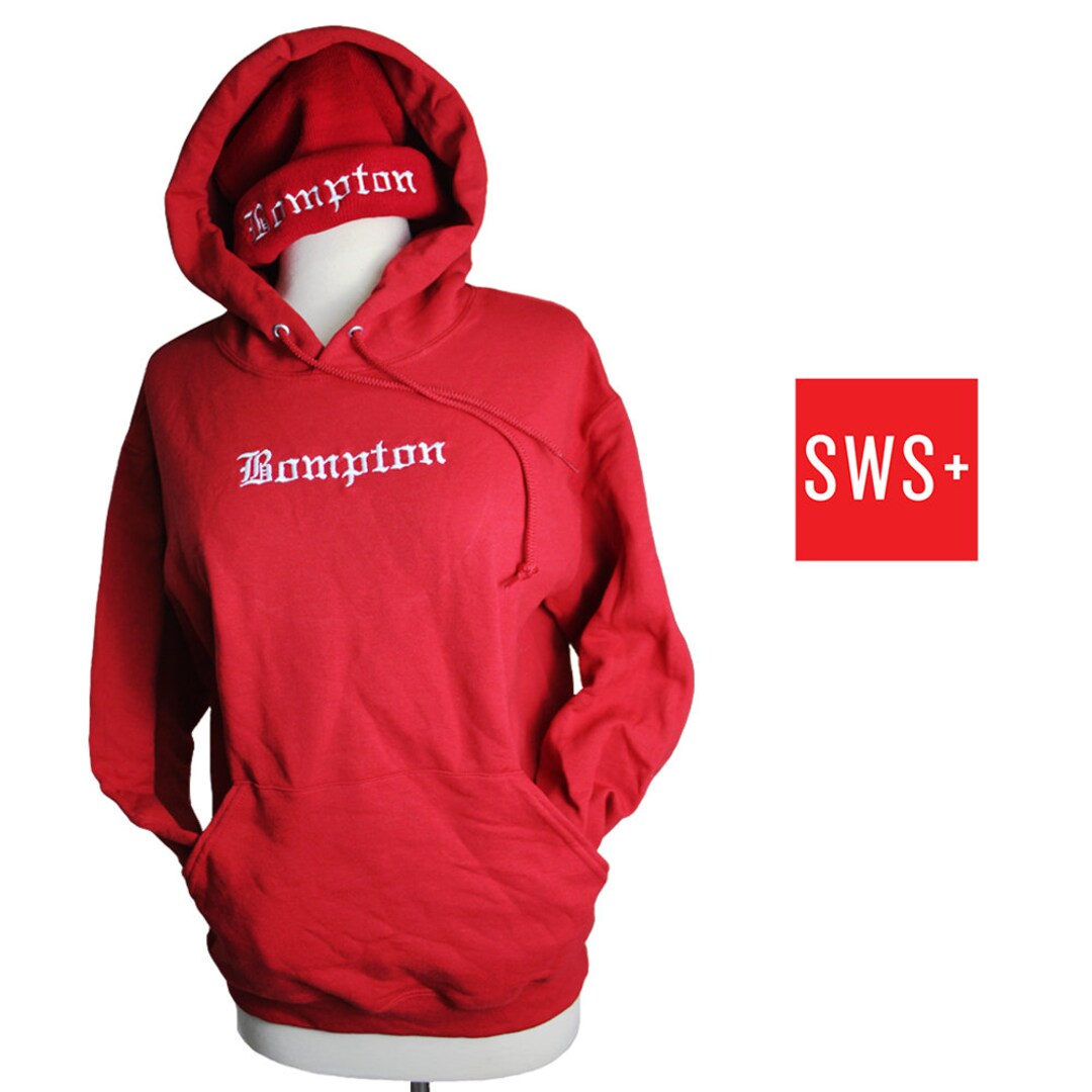 Bompton Embroidered Unisex Blood Gang Compton Hoodie - Etsy