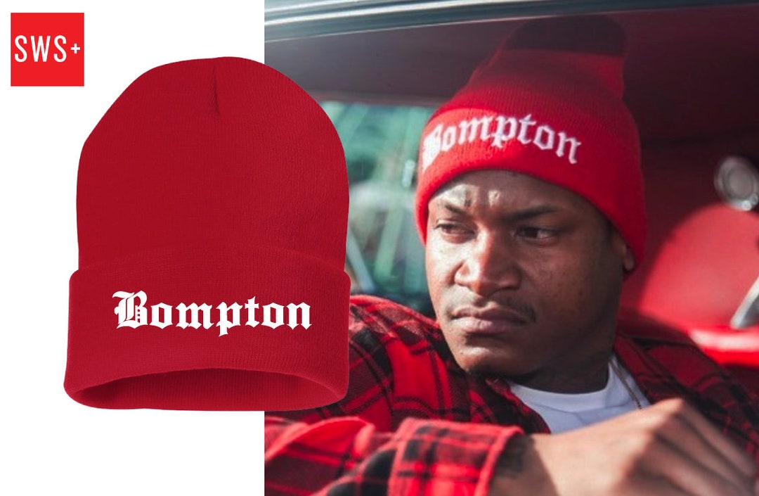 Bompton Embroidered Unisex Blood Gang Compton Beanie - Etsy