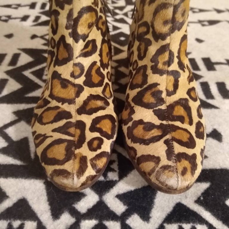 Cheetah Print Boots - Etsy