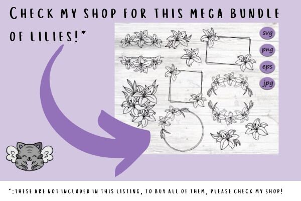 Lilie Blume geschnitten Datei Bundle Stargazer Lilie svg - Etsy.de