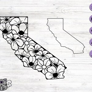 California Svg Digital Cut File Embriodery File Jpeg Eps - Etsy