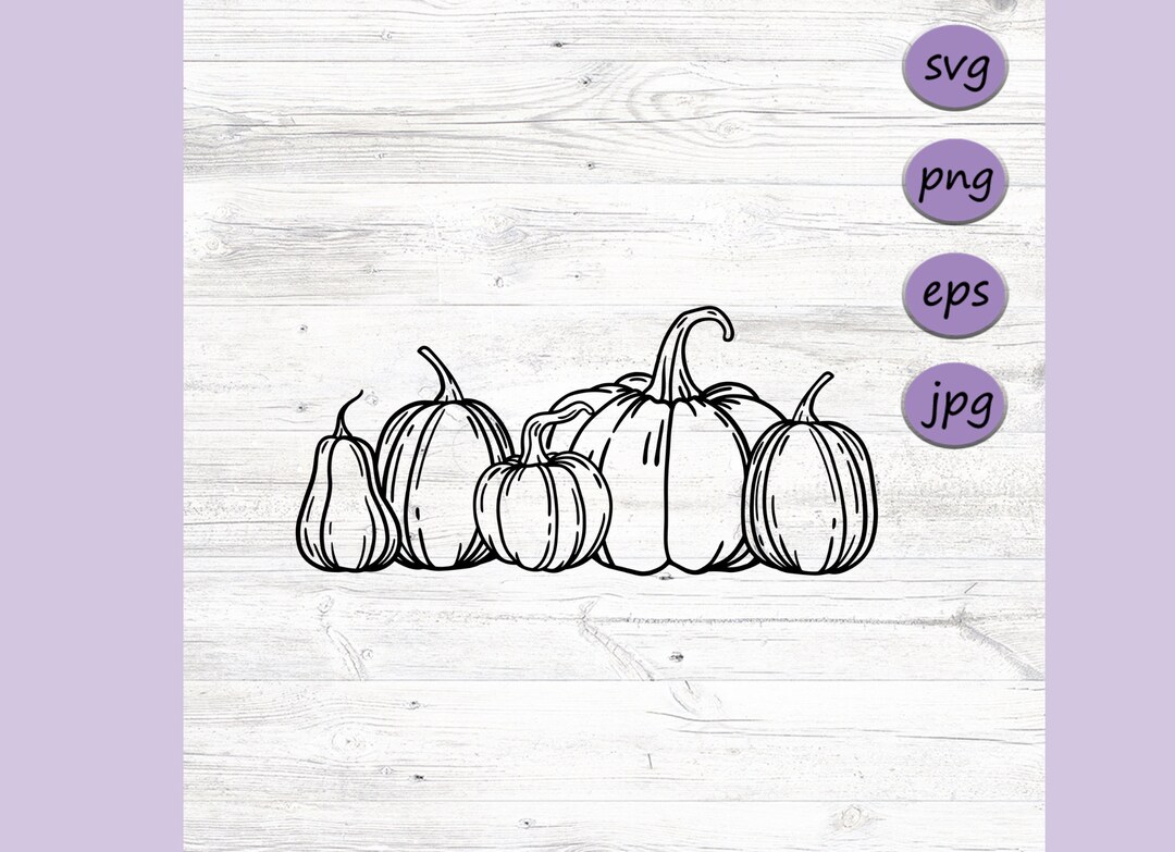 Pumpkin Patch Pumpkin Row SVG Pumpkin Cut File Thanksgiving - Etsy