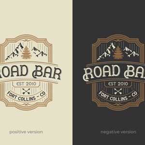 Premade Logo Design, Vintage Shop Watermark, Bar, Pub, Woodworker Logo ...