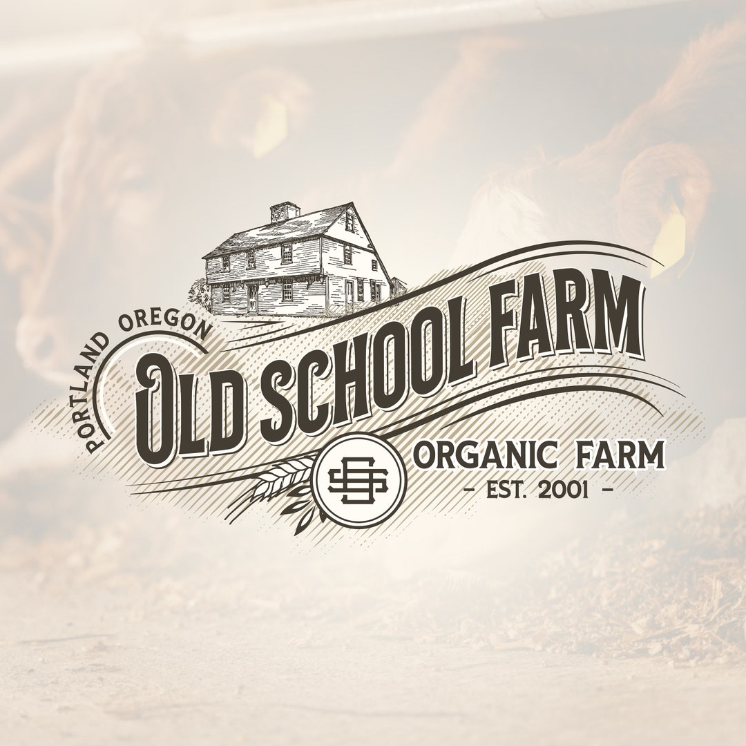 Premade Logo Design, Watermark, Farm Logo, Barn Logo, Organic Logo ...