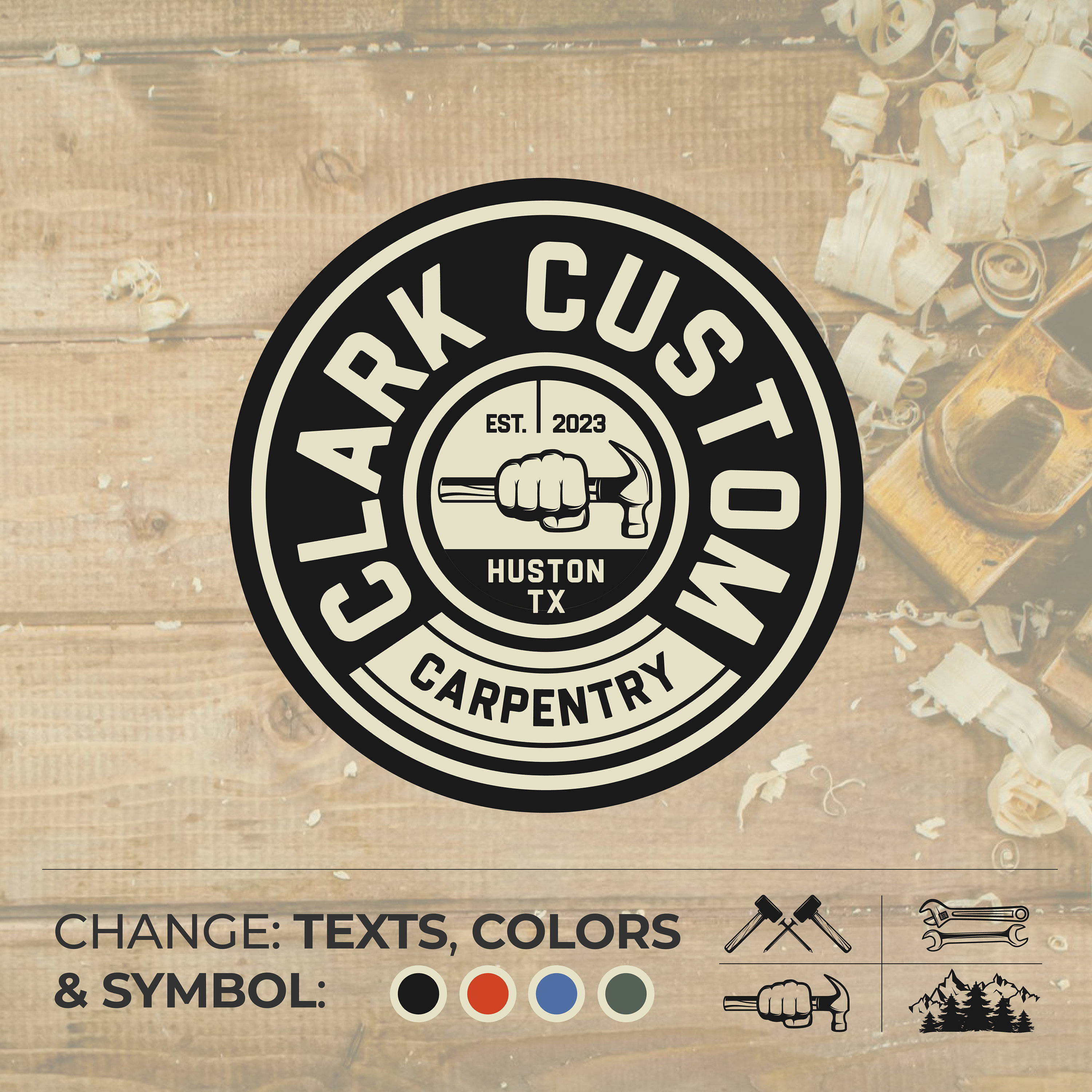 Premade Logo Design Carpenty Logo Garage Vintage Shop Logo - Etsy