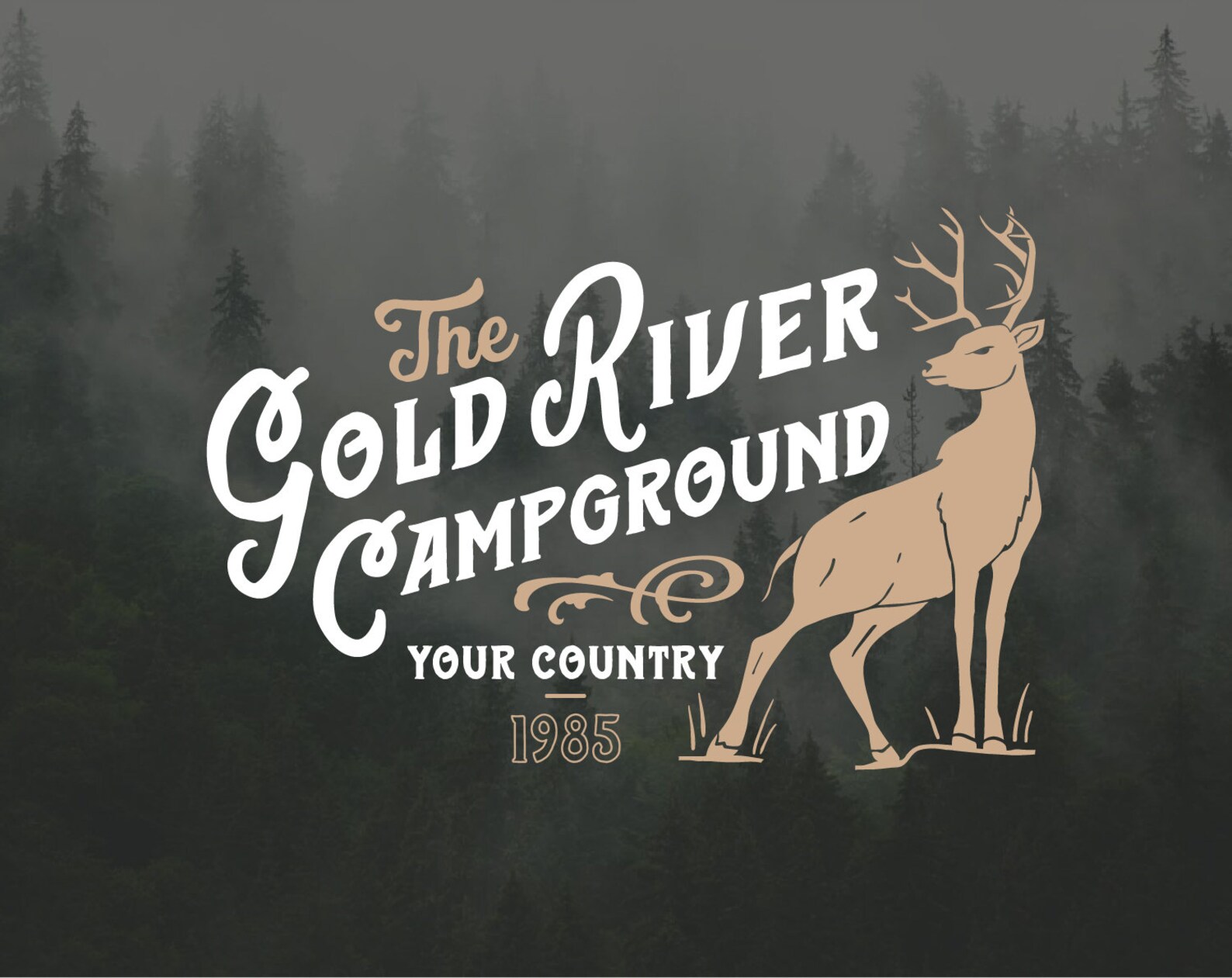 Premade Logo Design Vintage Shop Logo Watermark Camping | Etsy