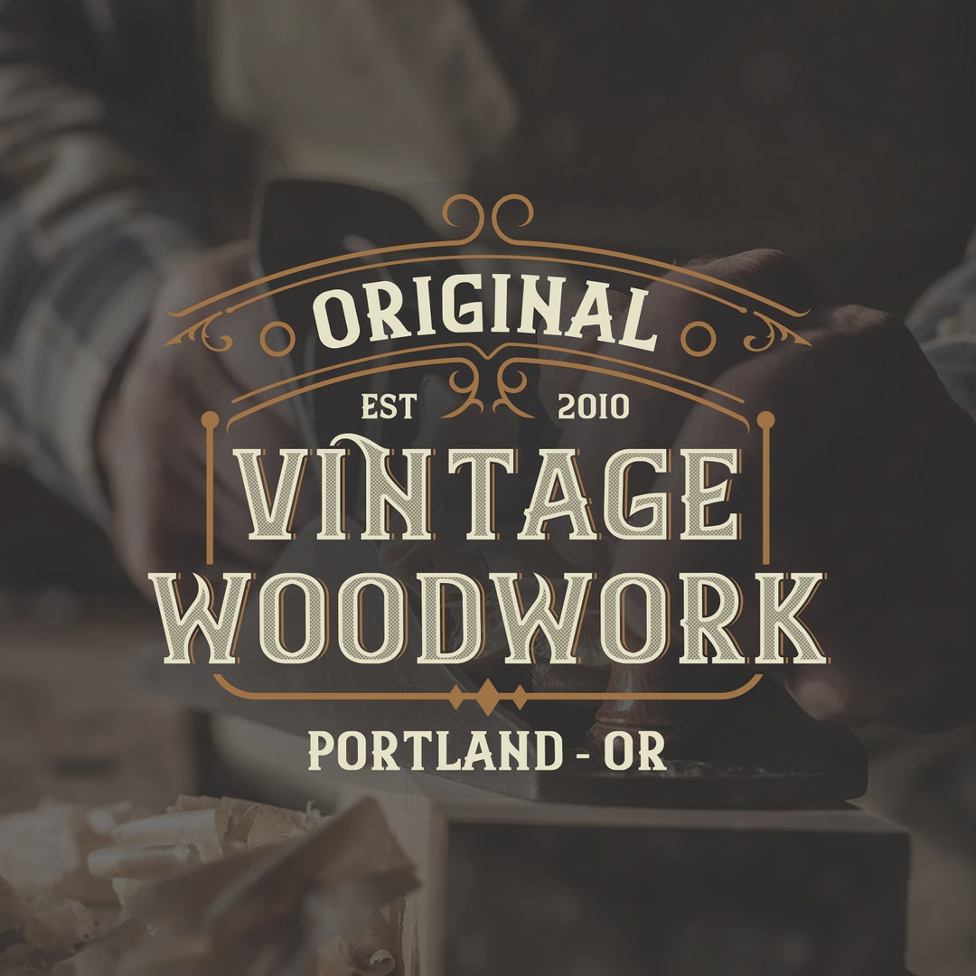 Premade Logo Design, Retro Logo, Vintage Shop Watermark, Tailoring ...