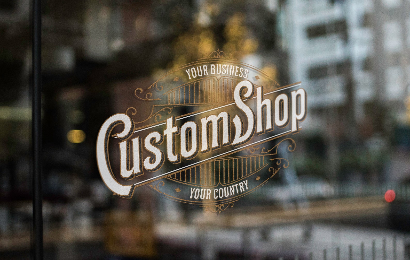 Premade Logo Design Vintage Shop Logo Watermark, Barber Shop, Custom ...