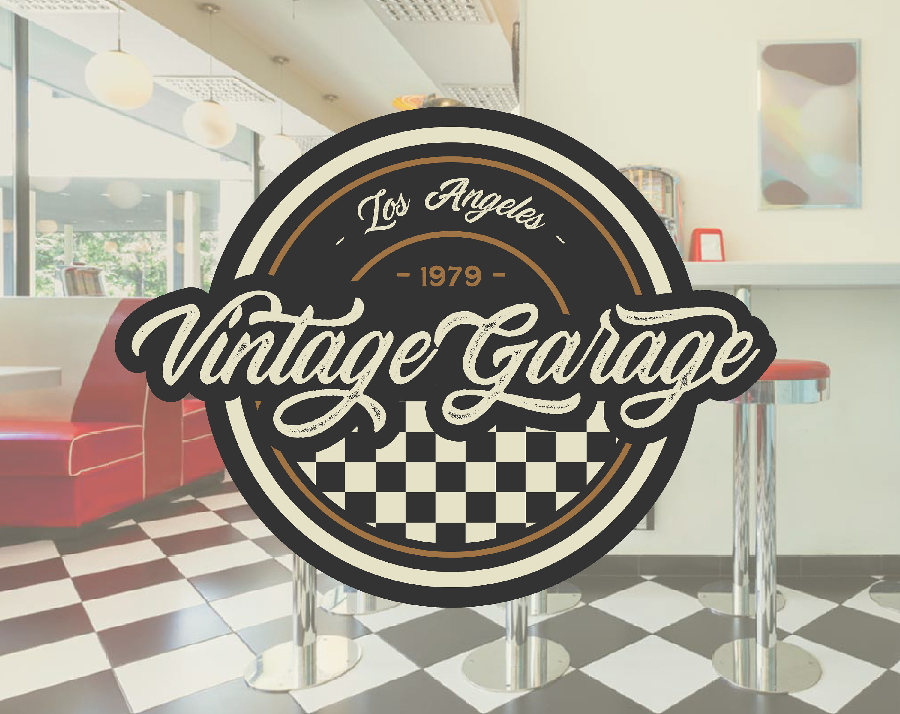 Premade Logo Design Vintage Garage Shop Watermark American - Etsy
