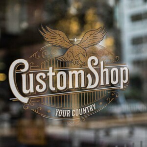 Premade Logo Design Vintage Shop Retro Eagle Logo, Barber Shop, Custom ...