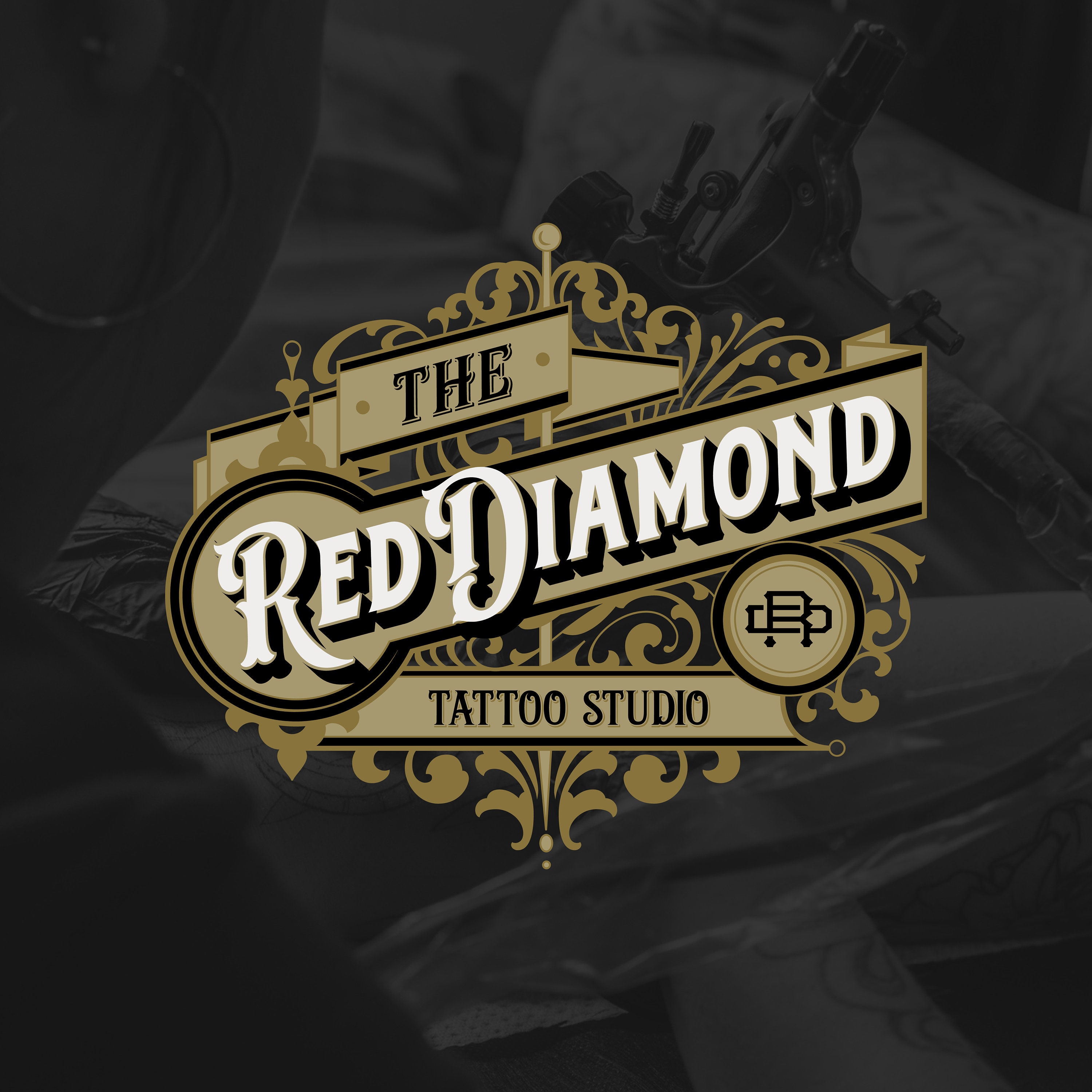 Premade Logo Design Watermark Tattoo Studio Logo Vintage - Etsy
