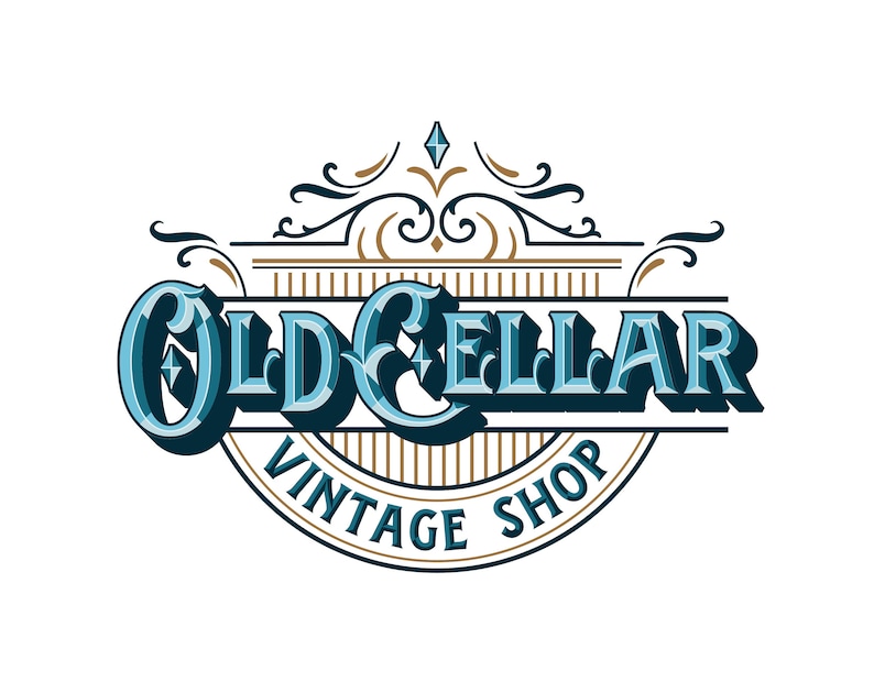 Premade Logo Design, Vintage Shop Logo Watermark, Barber Shop, Artisan ...