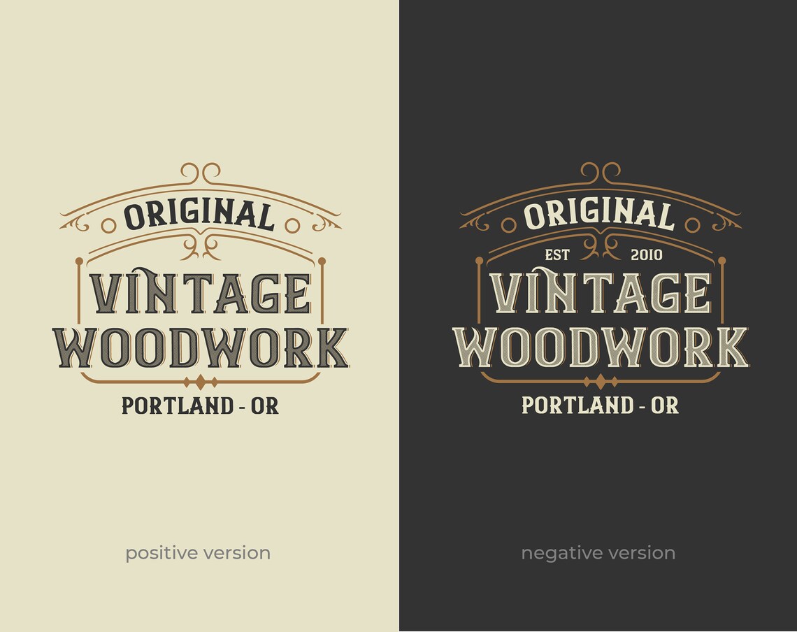 Premade Logo Design Retro Logo Vintage Shop Watermark - Etsy