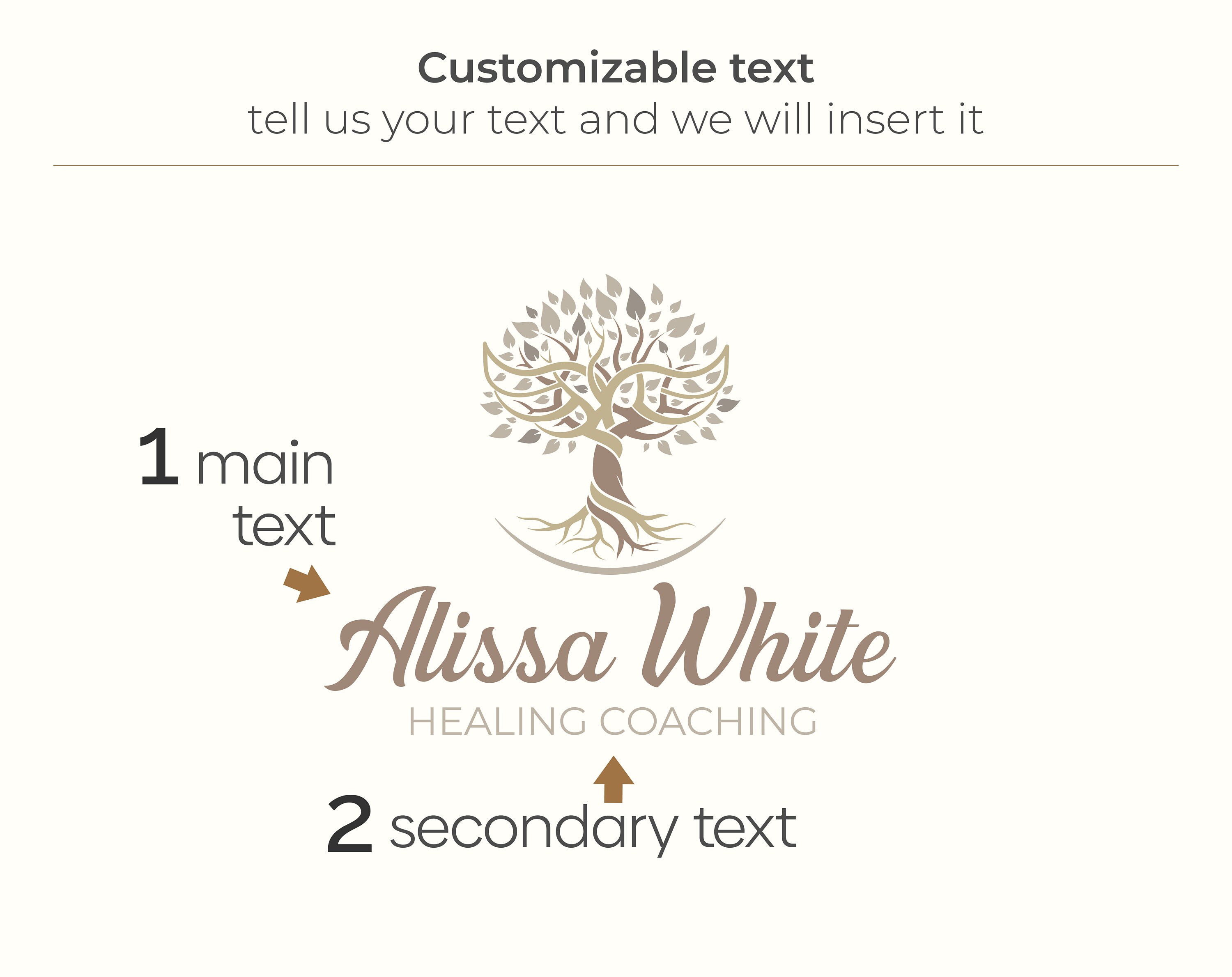 Premade Logo Design, Tree of Life, Healing Coaching Logo Watermark ...