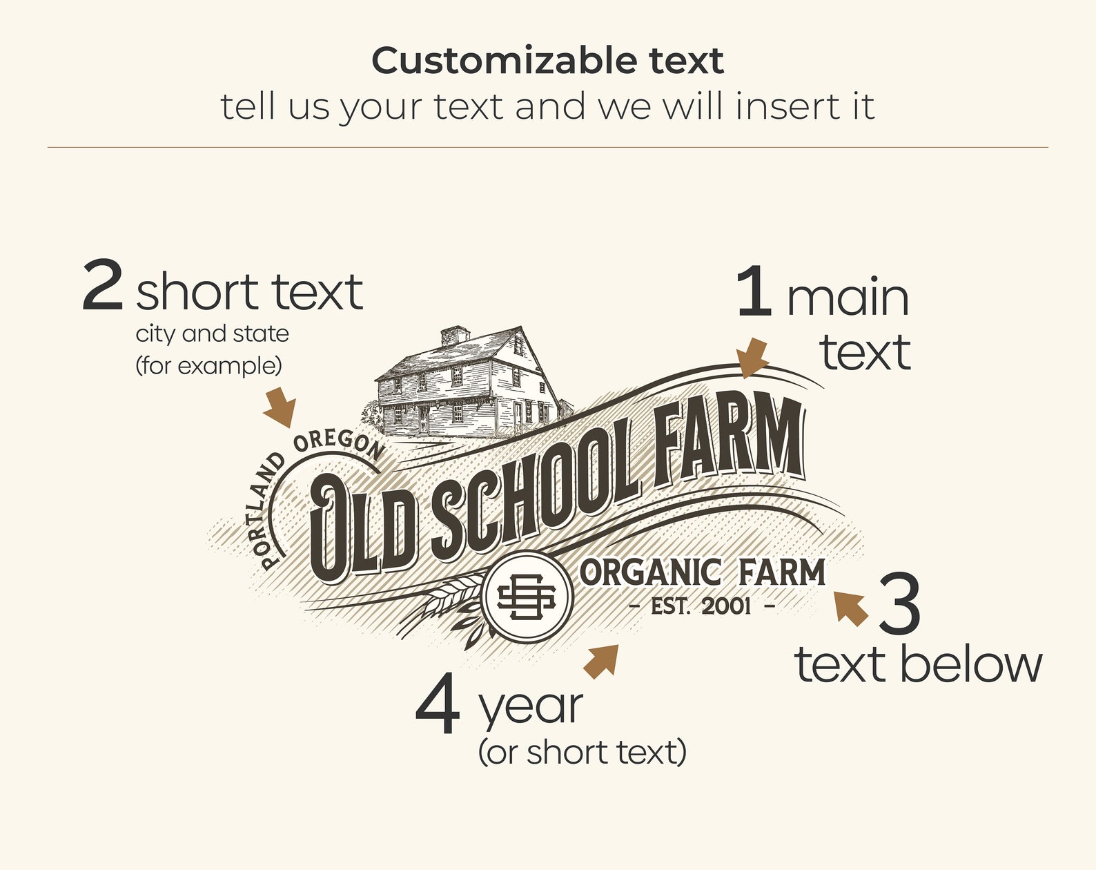 Premade Logo Design, Watermark, Farm Logo, Barn Logo, Organic Logo ...