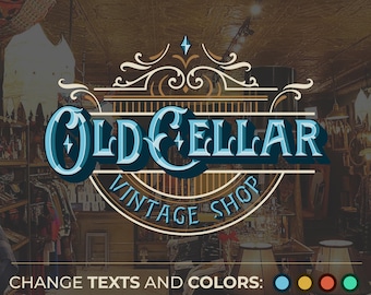 Premade Logo Design, Vintage Garage Shop Watermark, American Diner ...