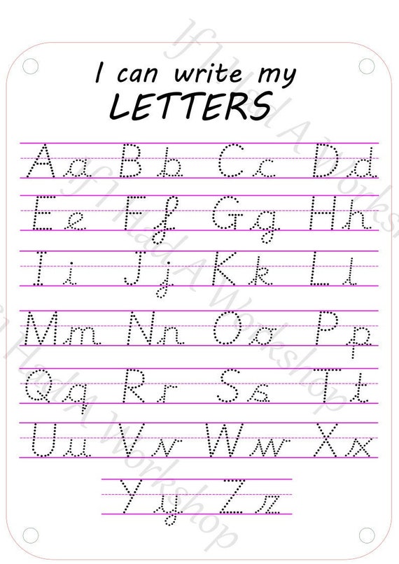 DIGITAL FILE for UK School Cursive Alphabet Tracing Engrave | Etsy