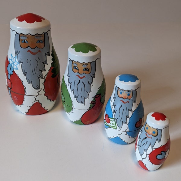 Santa Nesting Dolls - Etsy