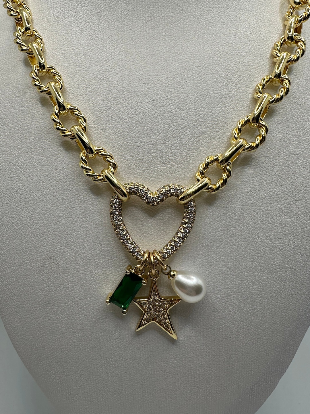 New Gold Collection| Gold Thick Necklace| 14K Gold Plated Chain| Thick ...