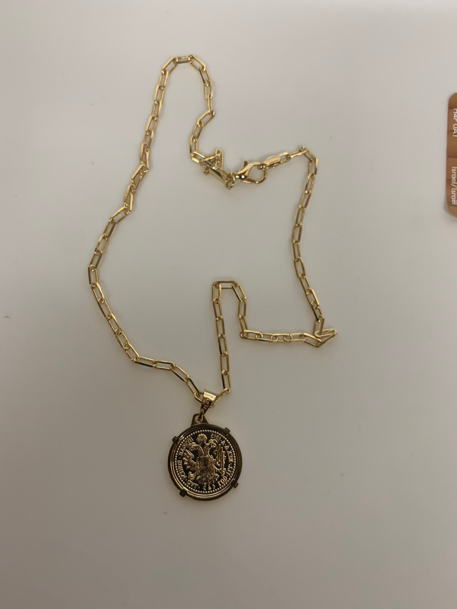 GOLD-FILLED CHOKER Link Necklace With Coin Gold-filled | Etsy