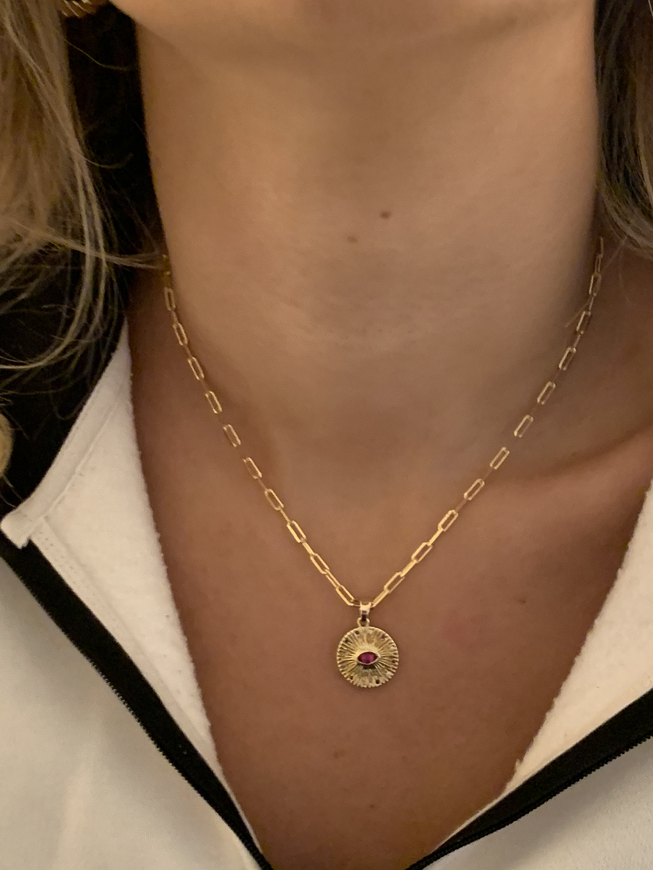 Gold filled chain Evil eye gold chain Besties necklaces | Etsy