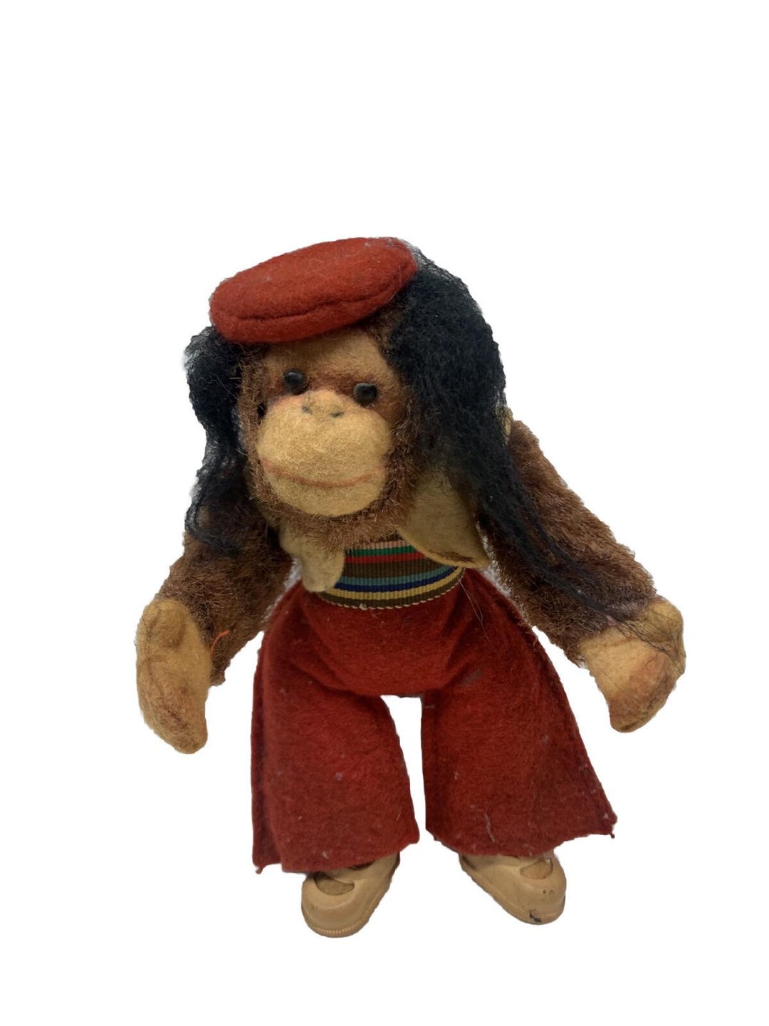 Antique Mohair Plush Stuffed Monkey Animal Toy Bellhop Carnival - Etsy