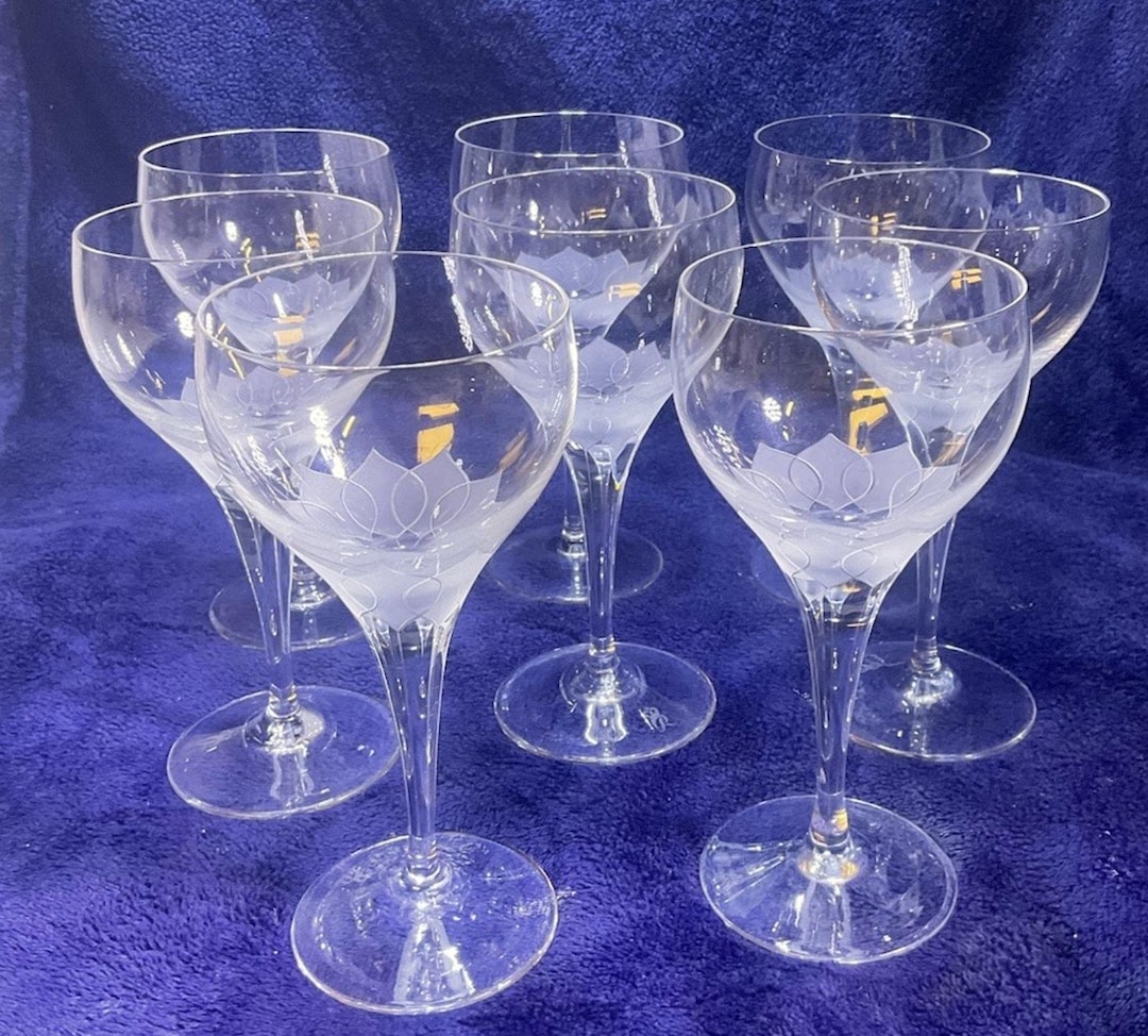 Rosenthal Studio Line Crystal Wine Glasses, Lotus Blossom Design (set ...
